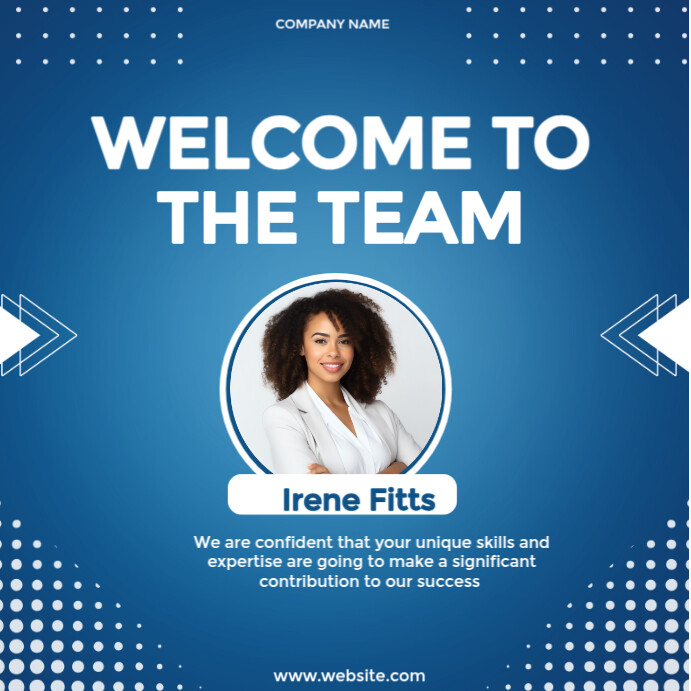 Professional Welcome To The Team Instagram Post Template | PosterMyWall