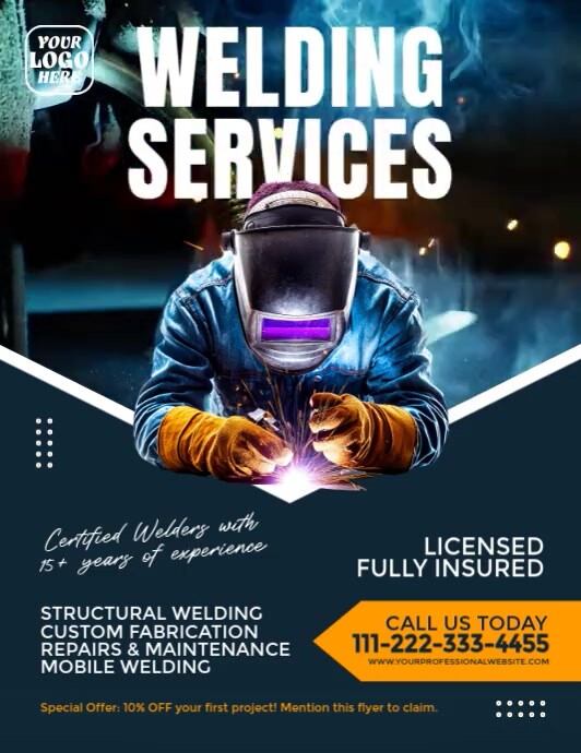 Professional Welding Services Flyer | PosterMyWall