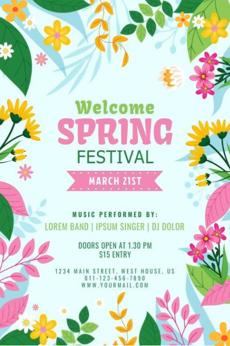 Copy of Professional Well Come Spring Poster | PosterMyWall