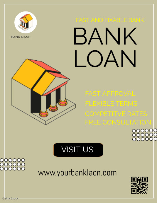 Copy of Professional White And Black Bank Loan Offer | PosterMyWall
