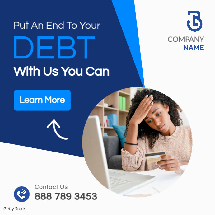 Copy of Professional White And Blue Social Media Debt Relief ...