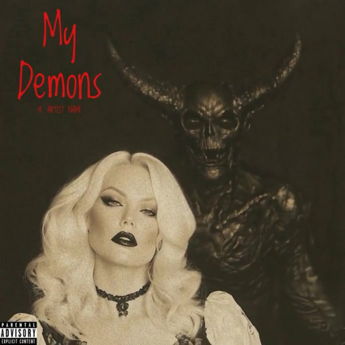 Plantilla de Professional Woman Demon Devil Country Music R&b Album ...