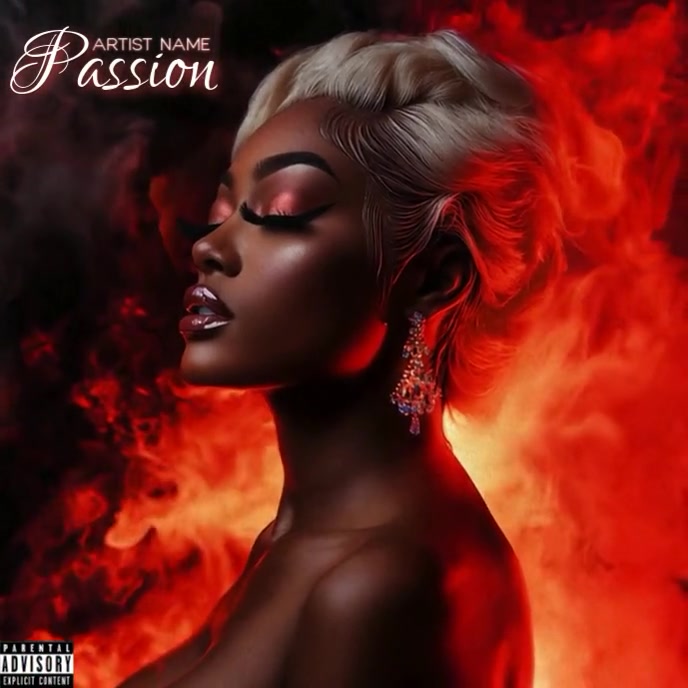 Professional Woman Fire Love Rap R&b Album Cover Template | PosterMyWall
