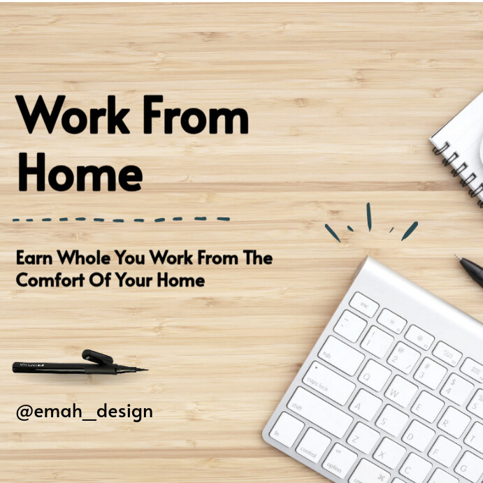 Copy of Professional Work From Home Design Post | PosterMyWall