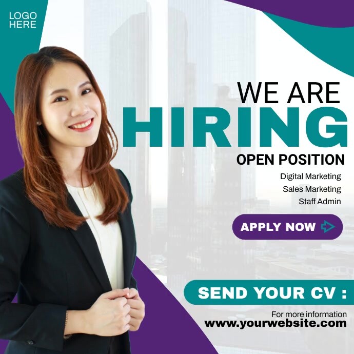 Plantilla de Professional Work Hiring | PosterMyWall