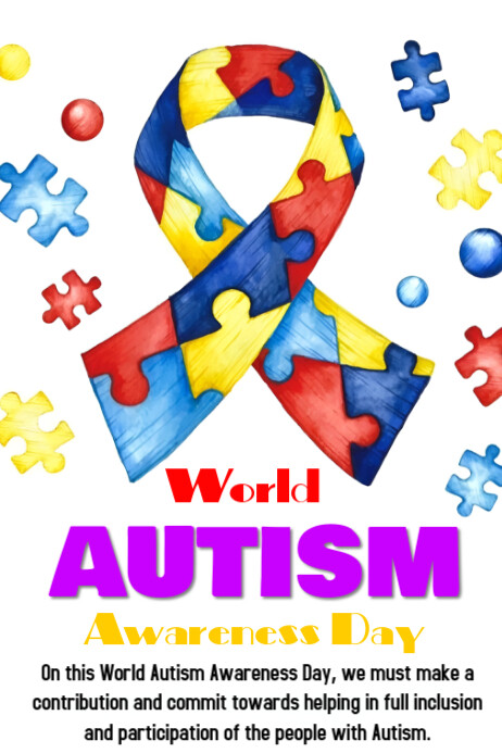 Professional World Autism Awareness Day Poster Template | PosterMyWall