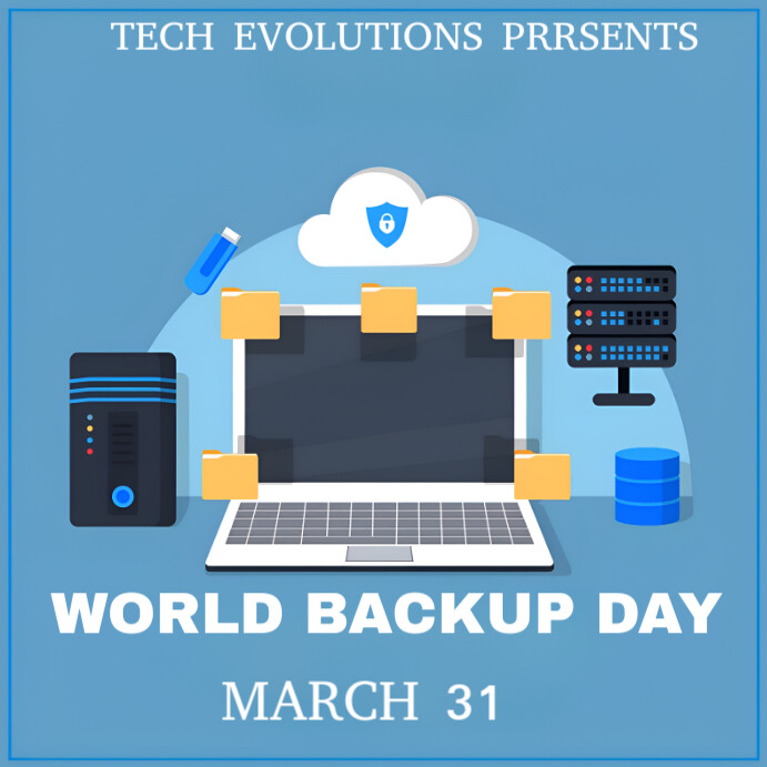 Professional World Backup Day Post Instagram Post Template | PosterMyWall