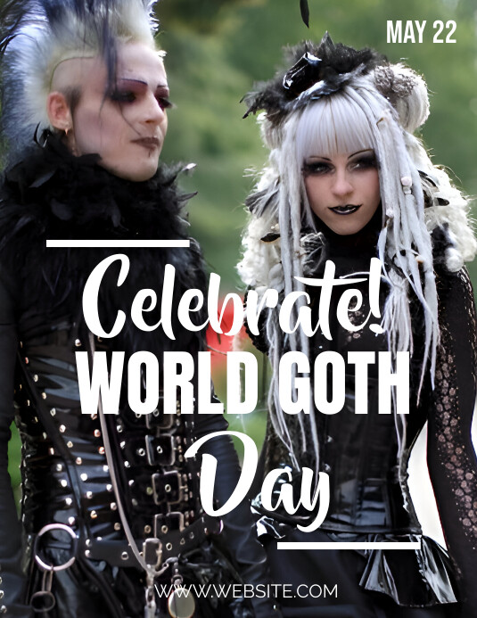 Professional World Goth Day Flyer (us Letter) Template | PosterMyWall