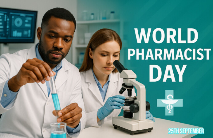 Professional World Pharmacist Day Design Template Tabloid | PosterMyWall