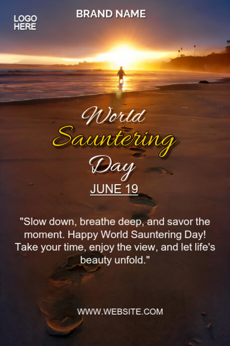 Copy of Professional World Sauntering Day Poster | PosterMyWall