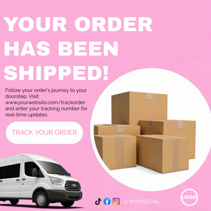 Copy of Professional Your Order Has Shipped. Boutique | PosterMyWall