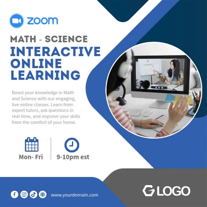 Professional Zoom Online Class Instagram Template Instagram Post ...