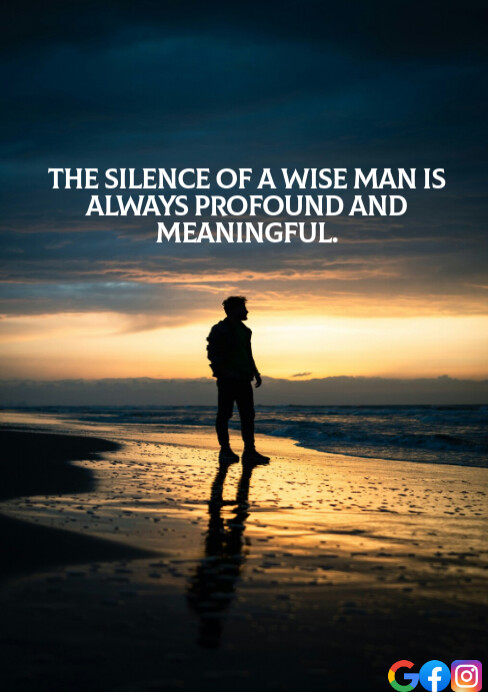 Copy of PROFOUND AND SILENCE QUOTE TEMPLATE | PosterMyWall