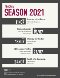 Program Events Calendar Flyer Template | PosterMyWall