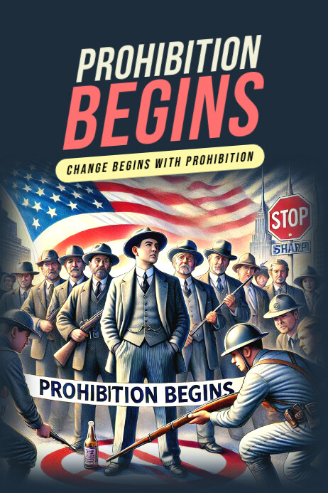 Copy of Prohibition begins | PosterMyWall