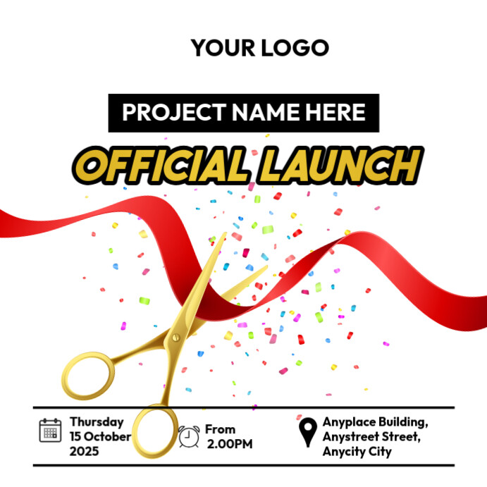 Project Official Launch poster Template | PosterMyWall