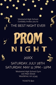 Prom Night Poster Template | PosterMyWall