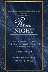Prom night party poster flyer template | PosterMyWall