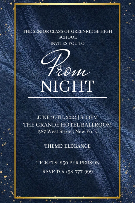 Prom Night flyer template | PosterMyWall