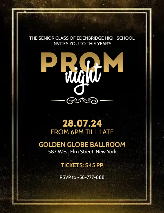 Prom Night flyer template | PosterMyWall
