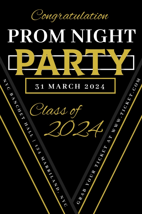 PROM NIGHT Party Template | PosterMyWall