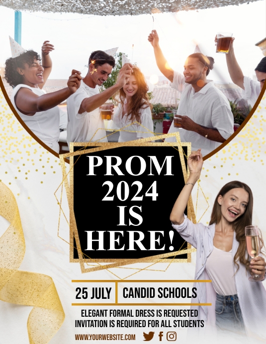 Prom night party poster flyer template | PosterMyWall