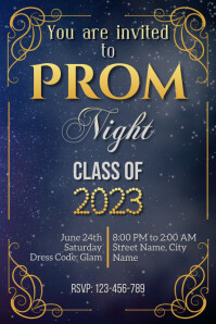 Prom School Ball Party Poster Invitation Template | PosterMyWall