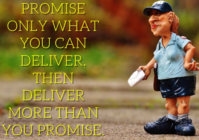 Plantilla de PROMISE AND DELIVER QUOTE TEMPLATE | PosterMyWall