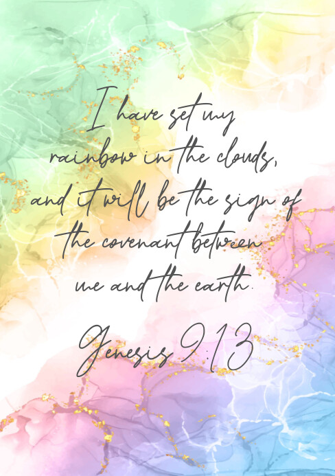 Promises of God bible verse Genesis 9:13 Template | PosterMyWall
