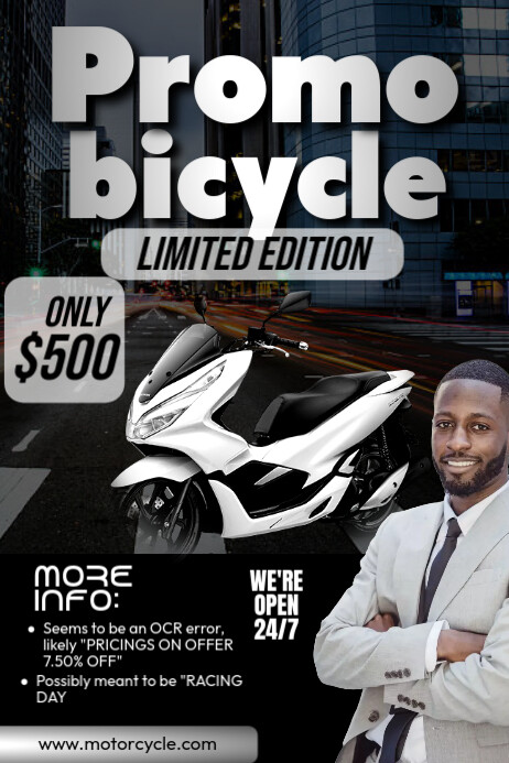 Plantilla de Promo Bicycle Limited Edition | PosterMyWall