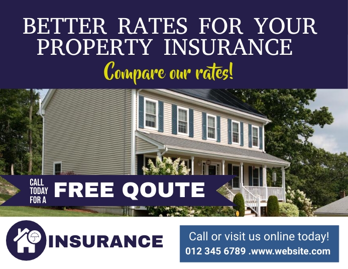 Property Insurance Template | PosterMyWall