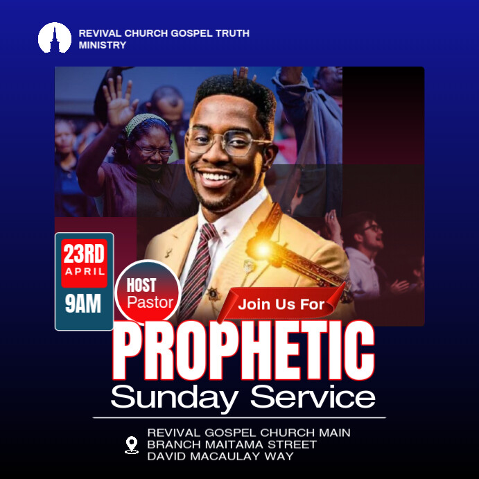Copy of prophet church flyer template | PosterMyWall