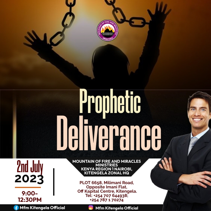 Plantilla de prophetic and deliverance service | PosterMyWall