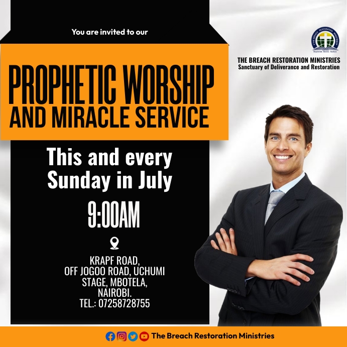 prophetic and miracle service Template | PosterMyWall
