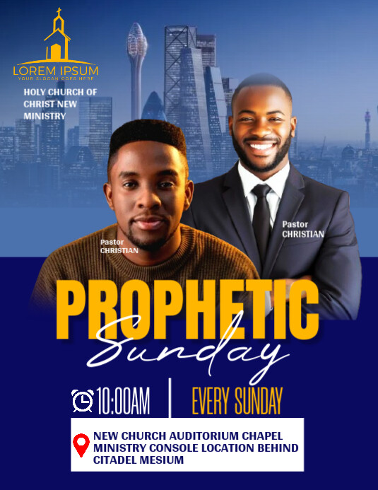 prophetic church flyer เทมเพลต | PosterMyWall
