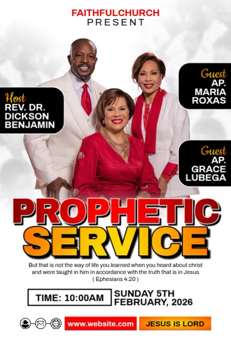 Prophetic Church Service Template | PosterMyWall