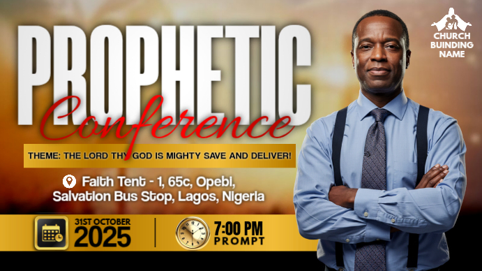 Prophetic Conference Church Event Flyer Template | PosterMyWall