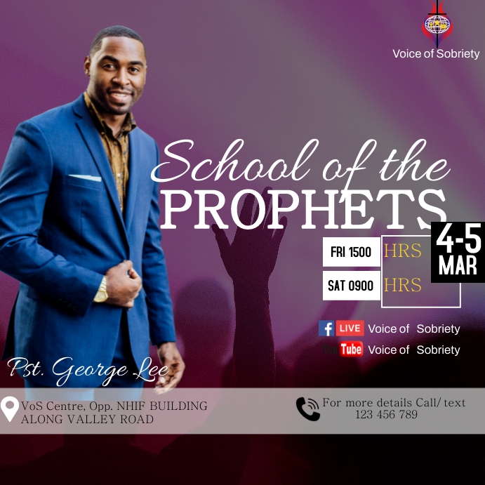 Prophetic conference service poster Template | PosterMyWall