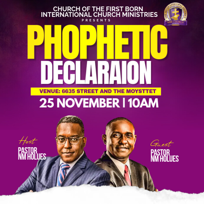Modèle prophetic declaration | PosterMyWall