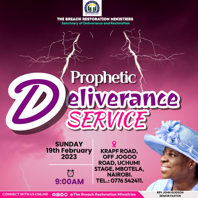 prophetic deliverance service Template | PosterMyWall