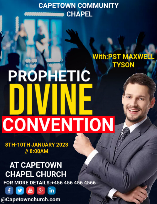 prophetic divine church convention template | PosterMyWall