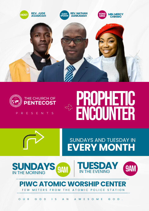 Copy of Prophetic Encounter Church Poster | PosterMyWall
