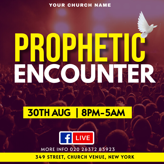 Plantilla de prophetic encounter | PosterMyWall