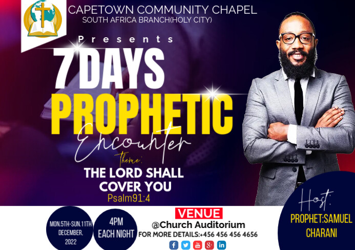 prophetic encounter flyer template | PosterMyWall