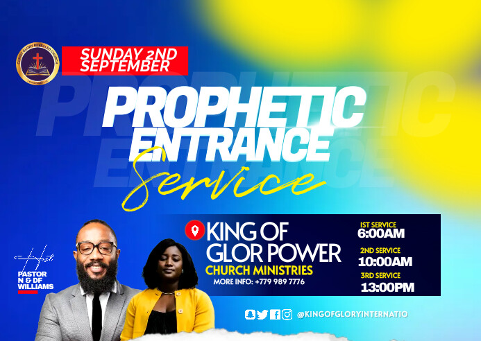 prophetic entrance Template | PosterMyWall