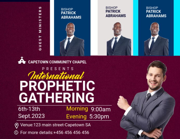 prophetic gathering flyer template (1) | PosterMyWall