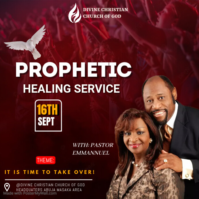 Plantilla de prophetic healing service | PosterMyWall