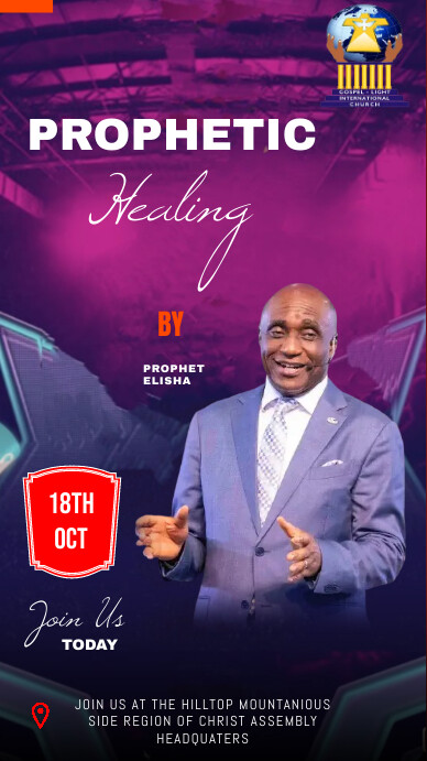 Modèle prophetic healing template | PosterMyWall