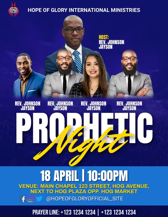 Prophetic night Template | PosterMyWall