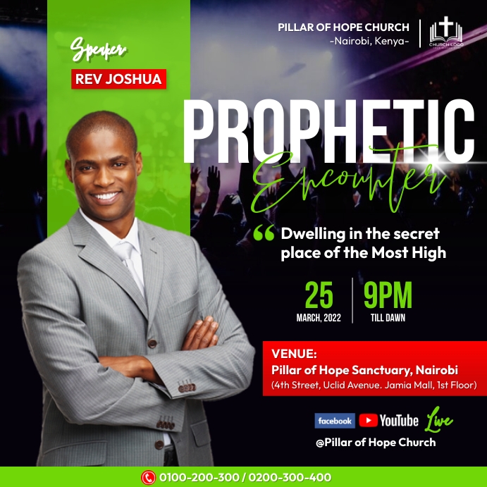 Prophetic night Template | PosterMyWall